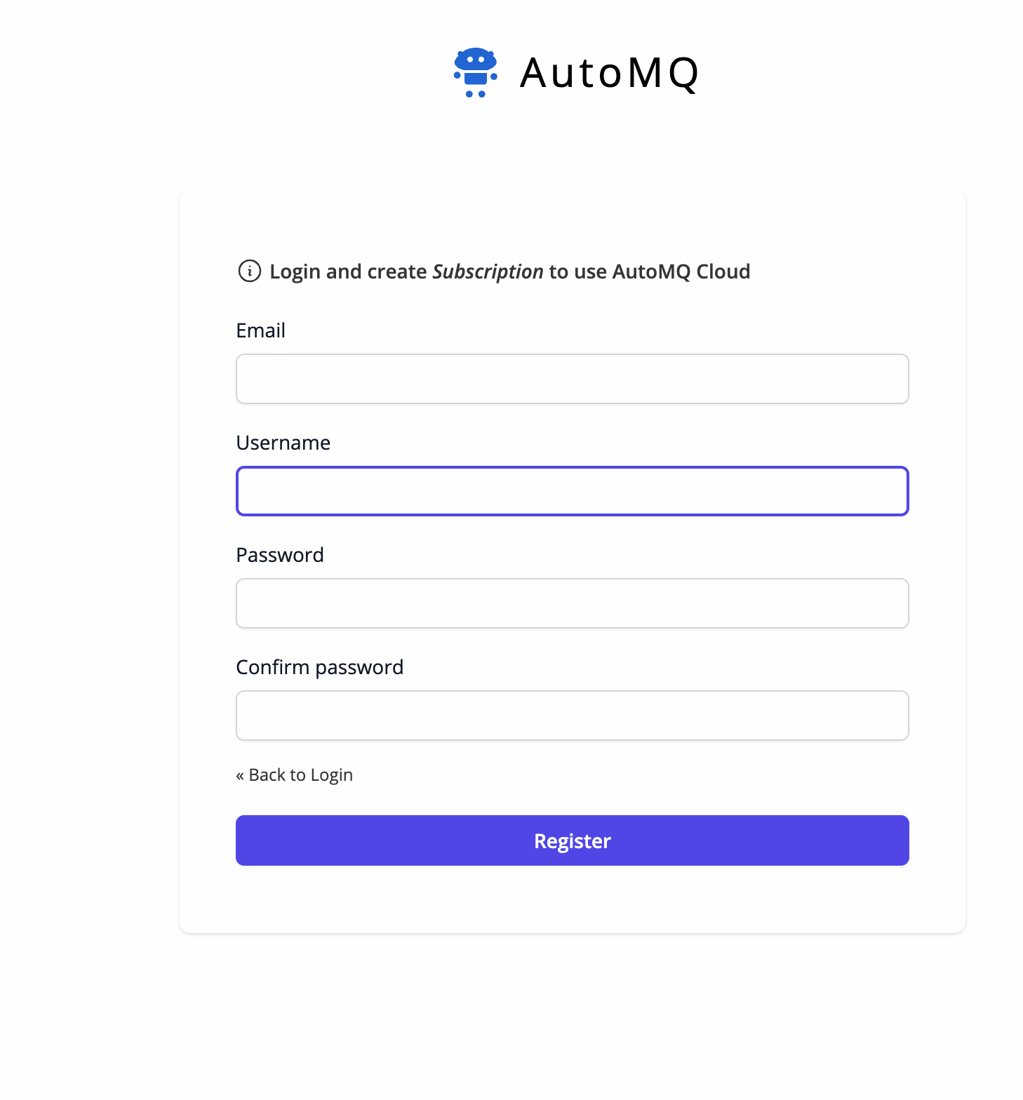 Step 1: Register as a User to Start a Free Trial | AutoMQ
